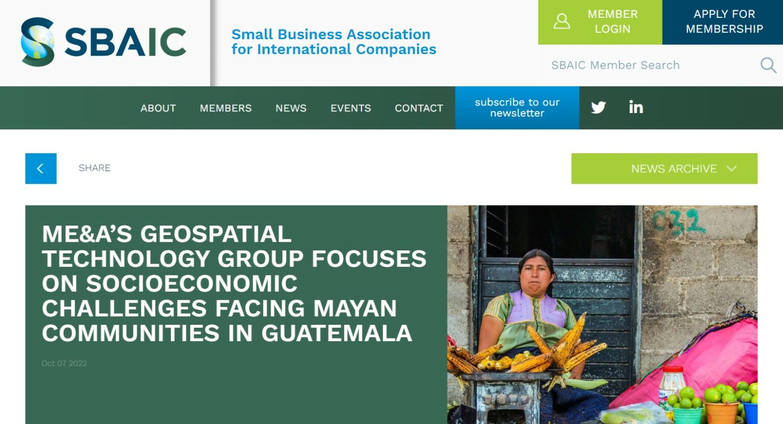 SBAIC Newsletter Highlights ME&A’s GIS Maps Featured at 2022 Esri User Conference – ME&A