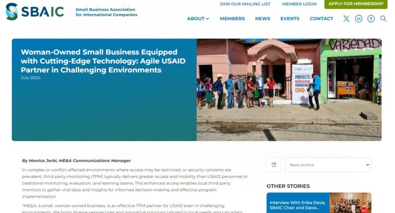 SBAIC Newsletter Highlights ME&A’s Cutting-Edge TPM Work in Tough Environments – ME&A